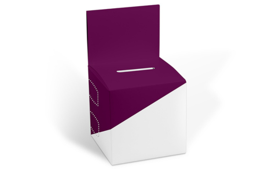 Spendenbox bedrucken lassen online auf madika.de